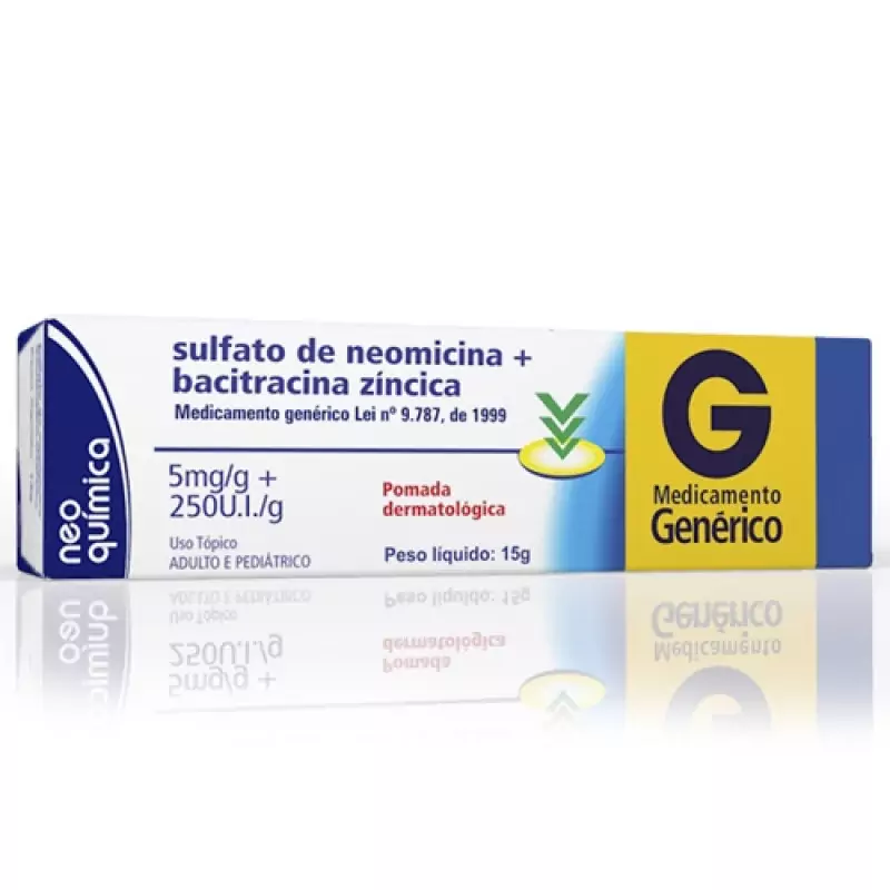 Neomicina+Bacitracina Pomada 15g Genérico Neo Química | Drogacello