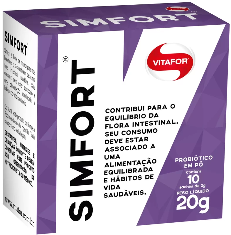 Simfort Probiótico em Pó Vitafor c/10 Sachês de 2g | Drogacello